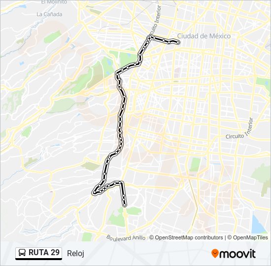 Ruta 29: horarios, paradas y mapas - Reloj (Actualizado)