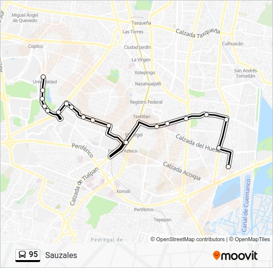 95 Route: Schedules, Stops & Maps - Sauzales (Updated)