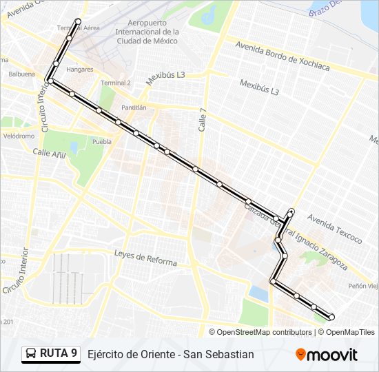 Ruta 9: horarios, paradas y mapas - San Sebastian (Actualizado)