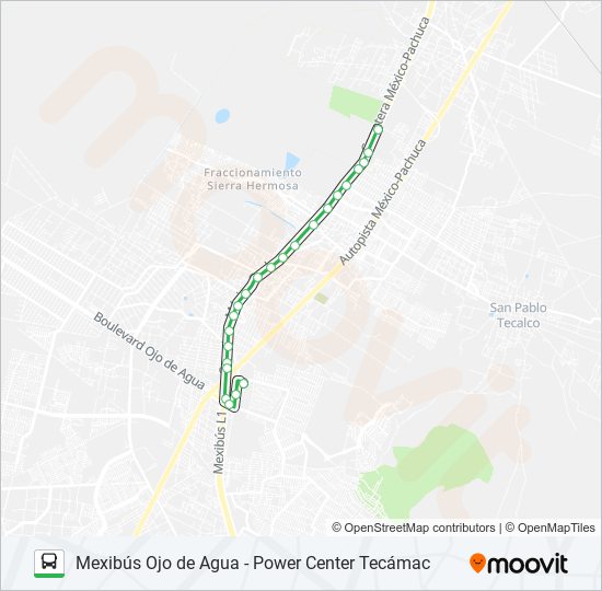 Ruta mexibús ojo de agua power center tecámac: horarios, paradas y ...