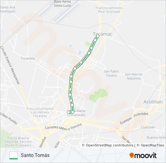 Ruta santo tomás tecámac: horarios, paradas y mapas - Santo Tomás ...