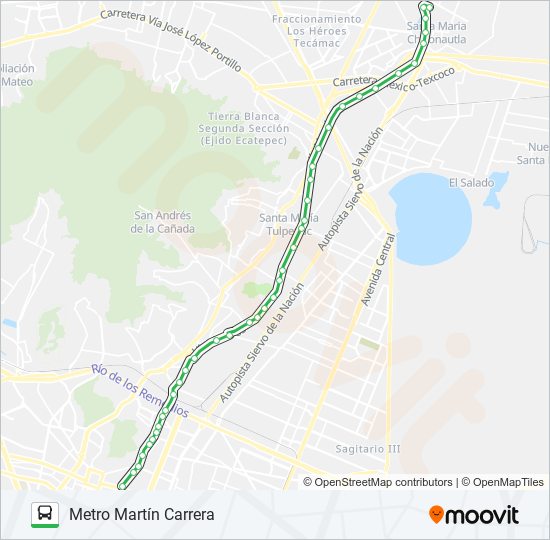metro martín carrera av pemex santa maría chiconautla Route: Schedules ...