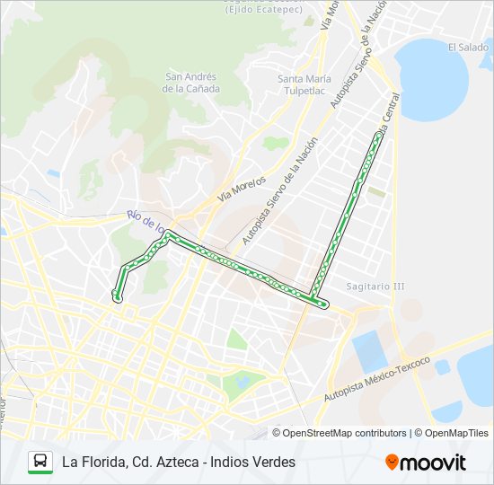Ruta 4405: horarios, paradas y mapas - La Florida, Cd. Azteca (Actualizado)