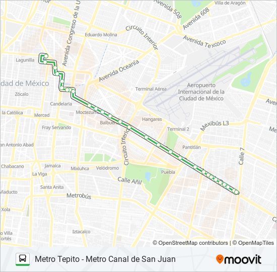 Ruta metro tepito metro canal de san juan: horarios, paradas y mapas ...