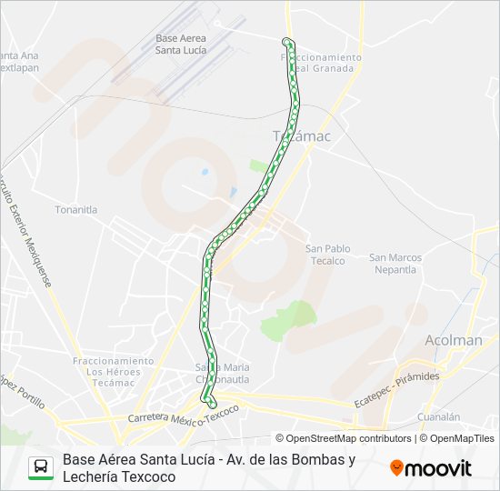 base aérea santa lucía av de las bombas y lechería texcoco Route ...