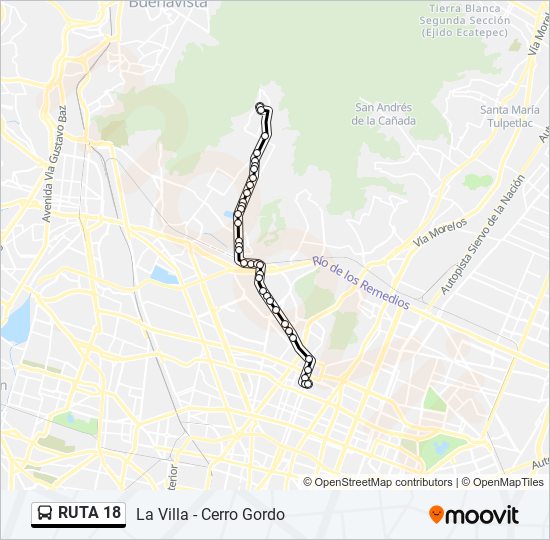 Ruta 18: horarios, paradas y mapas - La Villa (Actualizado)