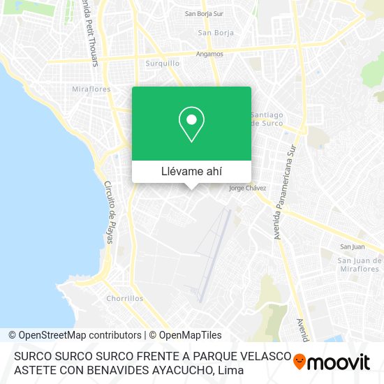 ¿Cómo llegar a SURCO SURCO SURCO FRENTE A PARQUE VELASCO ASTETE CON ...