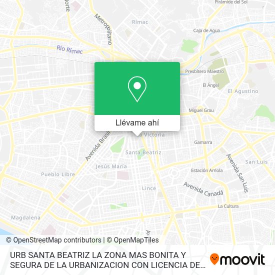 ¿Cómo llegar a URB SANTA BEATRIZ LA ZONA MAS BONITA Y SEGURA DE LA ...