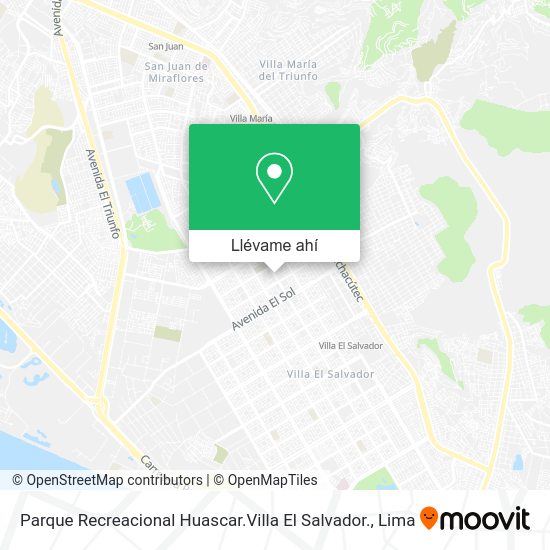 ¿Cómo llegar a Parque Recreacional Huascar.Villa El Salvador. en ...