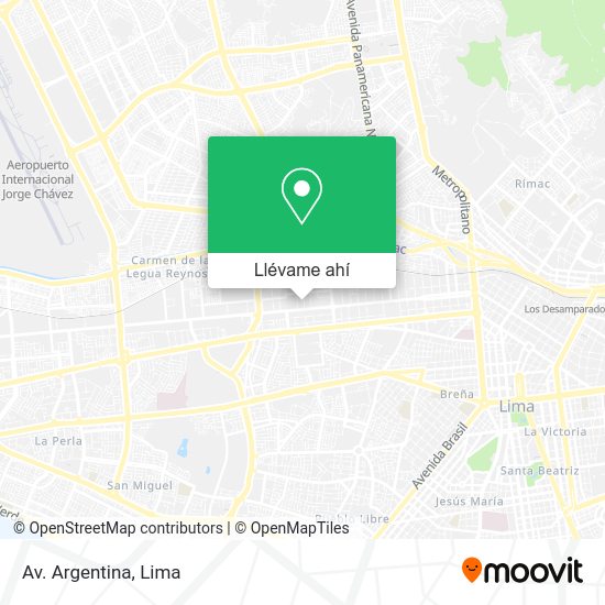 ¿Cómo llegar a Av. Argentina en Lima en autobús?