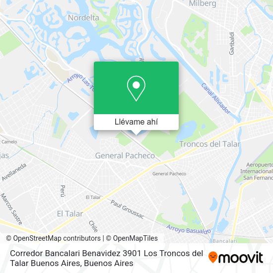 ¿Cómo llegar a Corredor Bancalari Benavidez 3901 Los Troncos del Talar Buenos Aires en Tigre en ...