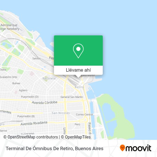 ¿Cómo llegar a Terminal De Ómnibus De Retiro en Distrito Federal en ...