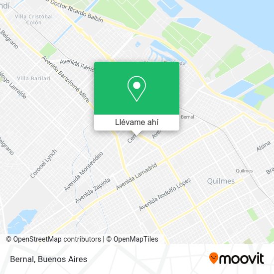 ¿Cómo llegar a Bernal en Quilmes en Colectivo o tren?
