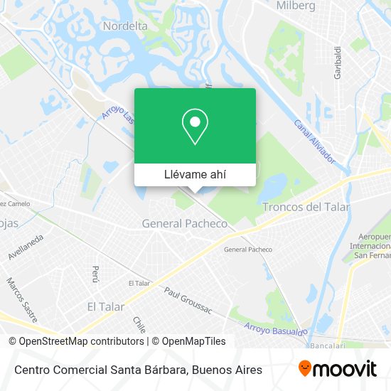 ¿Cómo llegar a Centro Comercial Santa Bárbara en Tigre en Colectivo o Tren?