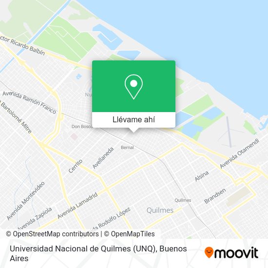 ¿Cómo llegar a Universidad Nacional de Quilmes (UNQ) en Colectivo o tren?