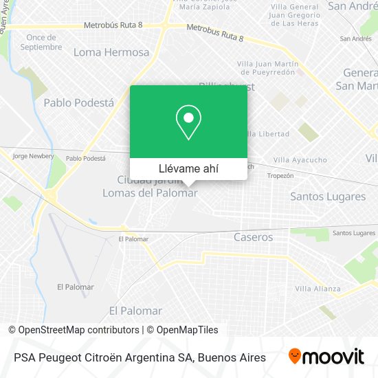 ¿Cómo llegar a PSA Peugeot Citroën Argentina SA en Tres De Febrero en ...