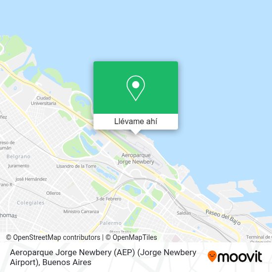 ¿Cómo llegar a Aeroparque Jorge Newbery (AEP) (Jorge Newbery Airport) en Distrito Federal en ...