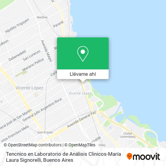 ¿Cómo llegar a Tencnico en Laboratorio de Análisis Clinicos-María Laura ...