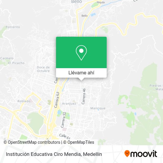 ¿Cómo llegar a Institución Educativa Ciro Mendia en Medellín en Autobús ...
