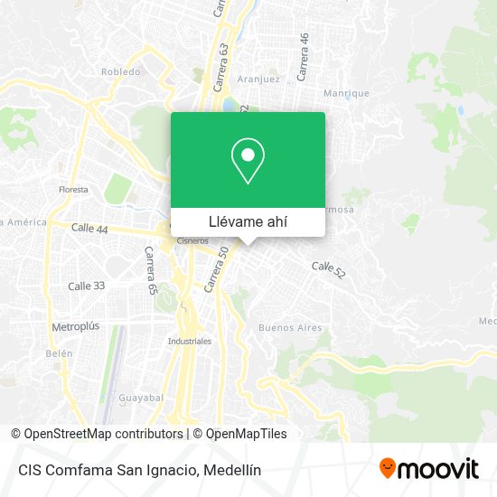¿Cómo llegar a CIS Comfama San Ignacio en Medellín en autobús o metro?