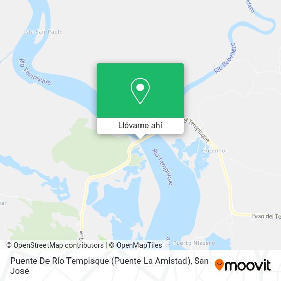 ¿Cómo llegar a Puente De Río Tempisque (Puente La Amistad) en San José ...