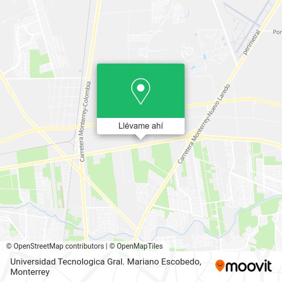 ¿Cómo llegar a Universidad Tecnologica Gral. Mariano Escobedo en Nuevo ...