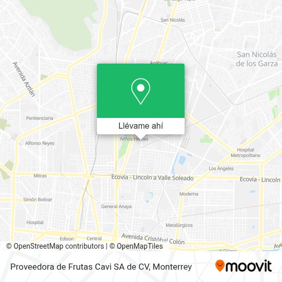 ¿Cómo llegar a Proveedora de Frutas Cavi SA de CV en Nuevo León en ...