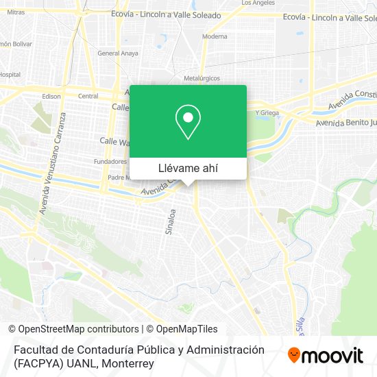 ¿Cómo llegar a Facultad de Contaduría Pública y Administración (FACPYA ...