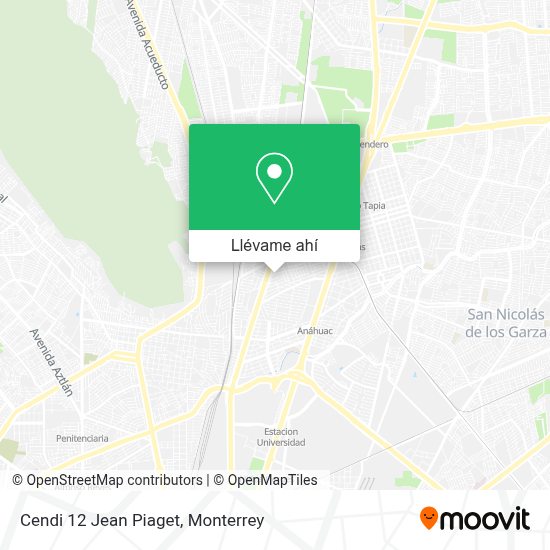 ¿Cómo llegar a Cendi 12 Jean Piaget en Nuevo León en autobús o Metrorrey?