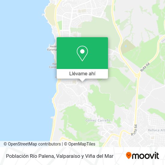 ¿Cómo llegar a Población Río Palena en Provincia De Valparaíso en autobús?