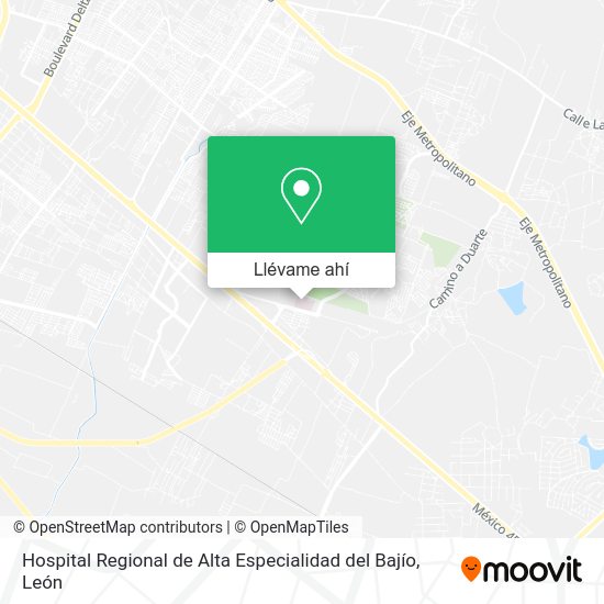 ¿Cómo llegar a Hospital Regional de Alta Especialidad del Bajío en León ...