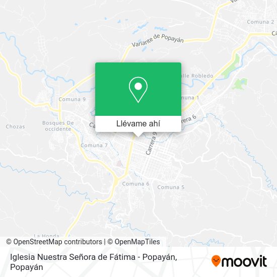 ¿Cómo llegar a Iglesia Nuestra Señora de Fátima - Popayán en El ...