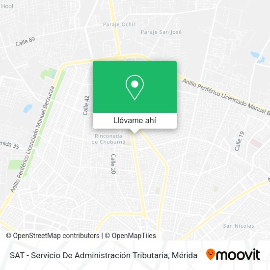 ¿Cómo llegar a SAT - Servicio De Administración Tributaria en Mérida en ...