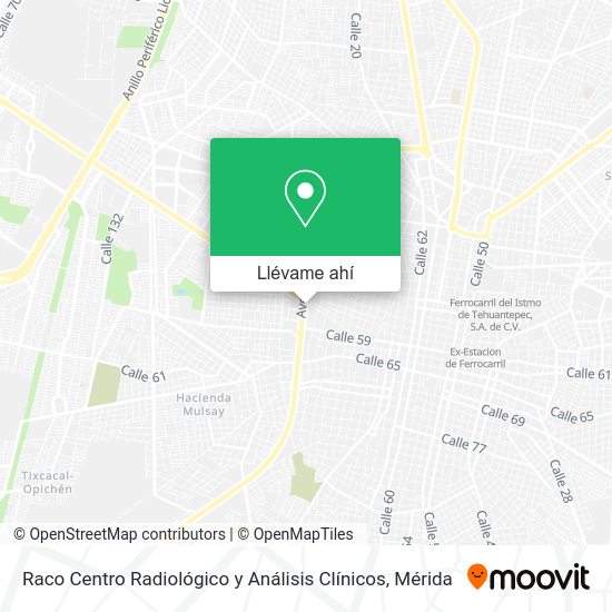 ¿Cómo llegar a Raco Centro Radiológico y Análisis Clínicos en Mérida en ...