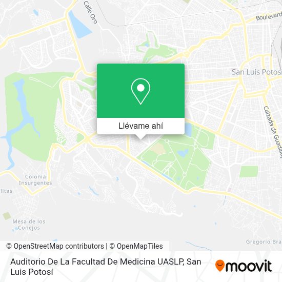 ¿Cómo llegar a Auditorio De La Facultad De Medicina UASLP en San Luis ...