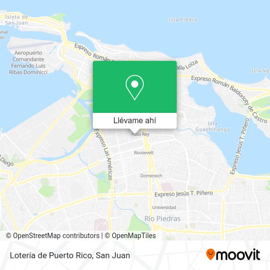 ¿Cómo llegar a Lotería de Puerto Rico en Hato Rey Norte en Tren o Autobús?