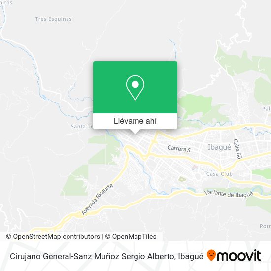 ¿Cómo llegar a Cirujano General-Sanz Muñoz Sergio Alberto en Ibagué en ...