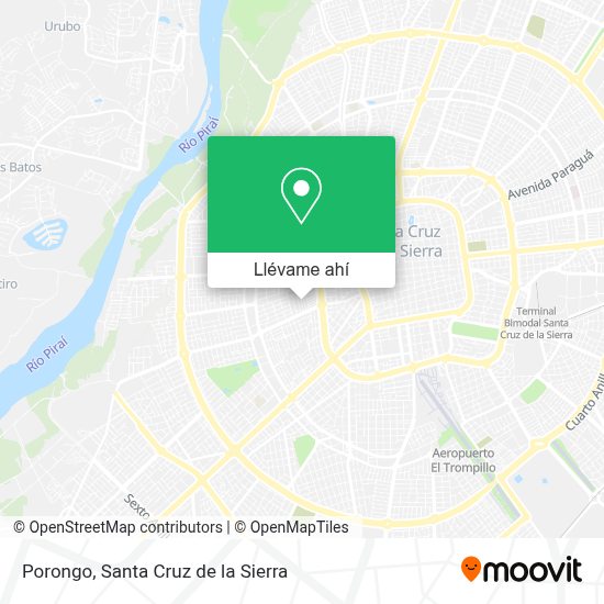 ¿Cómo llegar a Porongo en Santa Cruz De La Sierra en autobús?