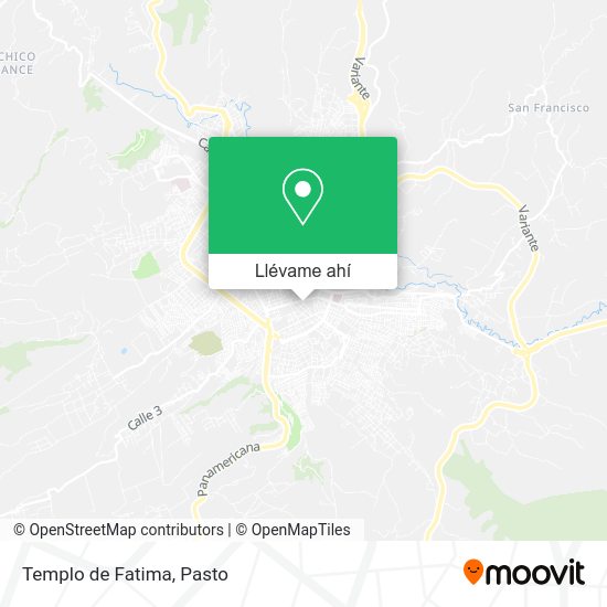 ¿Cómo llegar a Templo de Fatima en Pasto en Autobús?