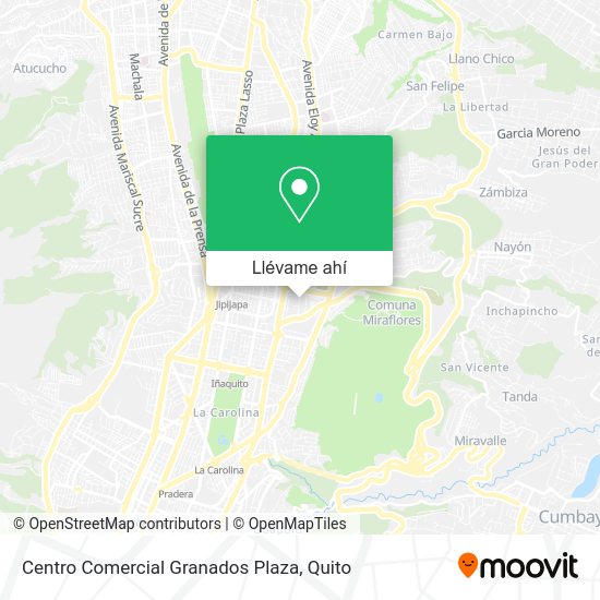 ¿Cómo llegar a Centro Comercial Granados Plaza en Quito en autobús o metro?