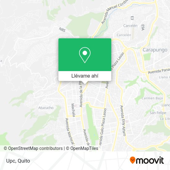 ¿Cómo llegar a Upc en Quito en autobús?