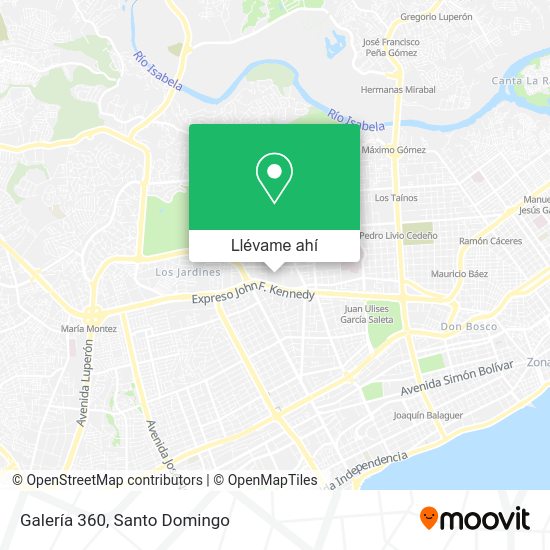 ¿Cómo llegar a Galería 360 en Distrito Nacional en autobús, teleférico ...