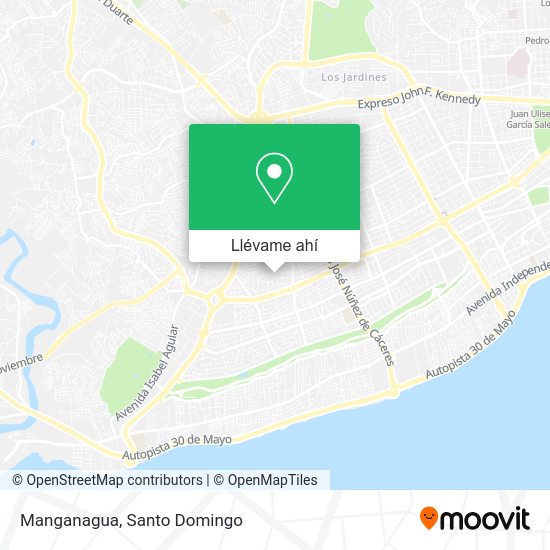 ¿Cómo llegar a Manganagua en Santo Domingo en autobús o metro?