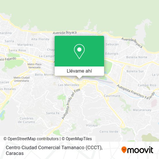 ¿Cómo llegar a Centro Ciudad Comercial Tamanaco (CCCT) en Miranda en ...