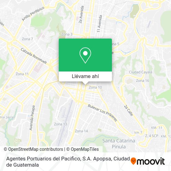 ¿Cómo llegar a Agentes Portuarios del Pacifico, S.A. Apopsa en Zona 10 ...