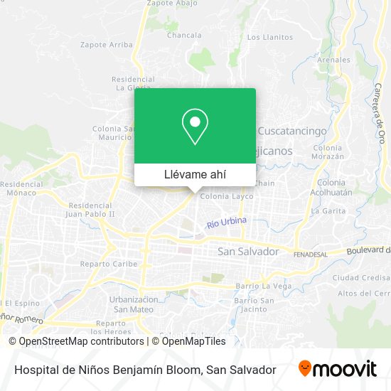 ¿Cómo llegar a Hospital de Niños Benjamín Bloom en Distrito Municipal 2 ...