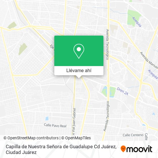 ¿Cómo llegar a Capilla de Nuestra Señora de Guadalupe Cd Juárez en ...