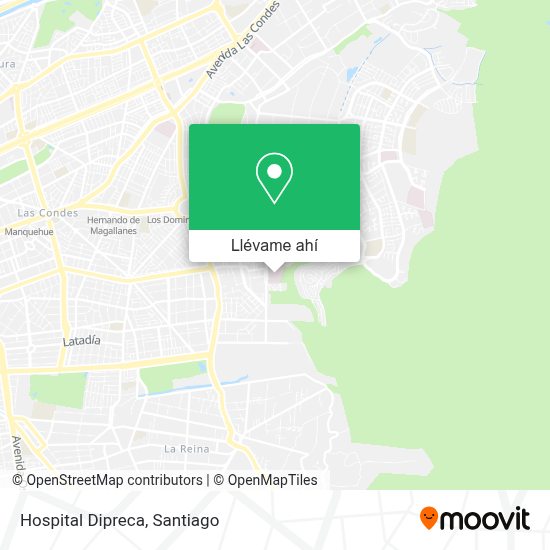 ¿Cómo llegar a Hospital Dipreca en Las Condes en Micro o metro?