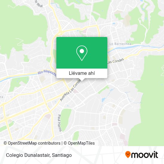 ¿Cómo llegar a Colegio Dunalastair en Las Condes en Micro o metro?