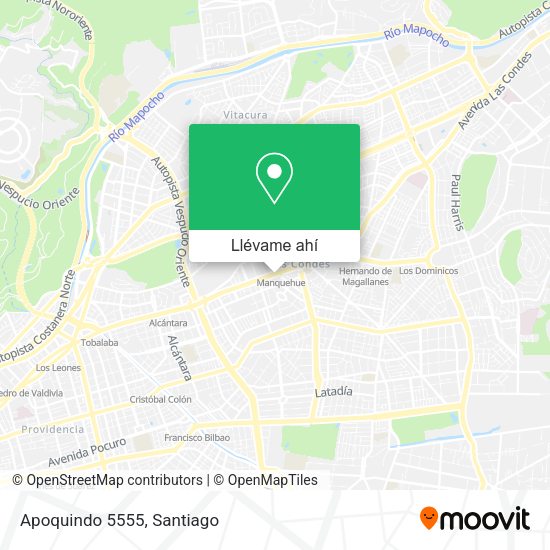 ¿Cómo llegar a Apoquindo 5555 en Las Condes en metro o Micro?